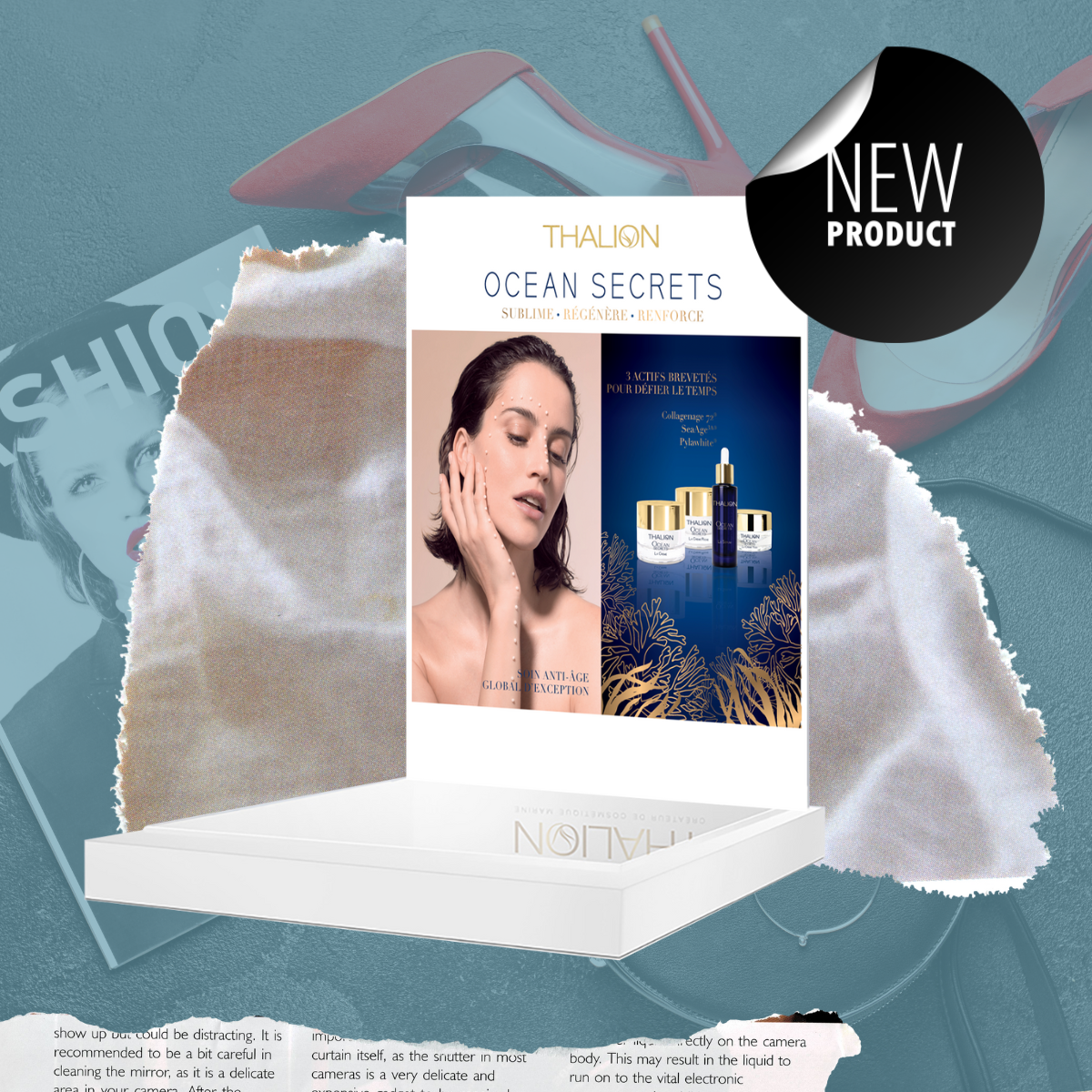 OCEAN SECRETS, REKLAME TIL NYTT DISPLAY - Klinikkshop